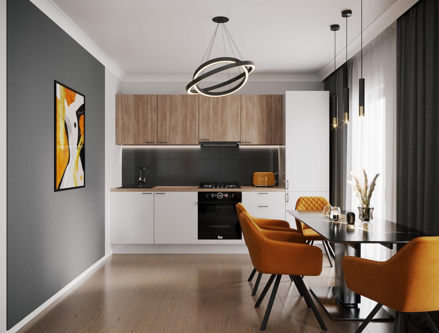 Set mobila de bucătărie Modern #2105 - Mobila Bucatarie la comanda ...